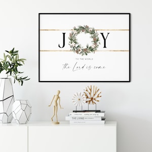 Joy to the World the Lord is Come, Christmas Christian Wall Art ...