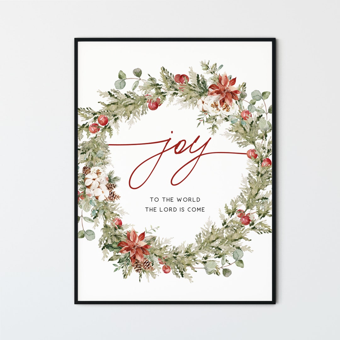 Joy to the World the Lord is Come, Christmas Christian Wall Art ...