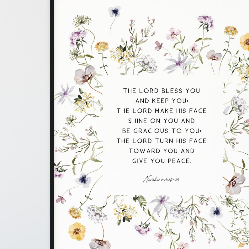 Numbers 6:24-26 the Lord Bless You Christian Wall Art - Etsy