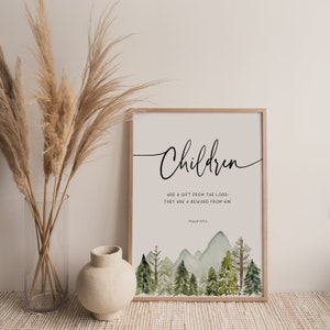 Psalm 127:3 Children Are A Gift From the Lord, Christian Wall Art ...
