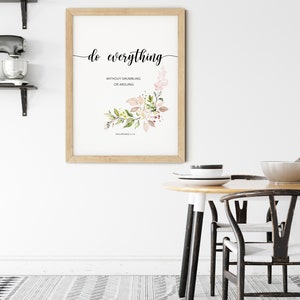 Philippians 2:14,bible Verse Wall Art, Printable Wall Art, Scripture ...