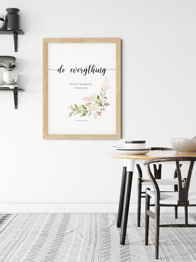 Philippians 2:14,bible Verse Wall Art, Printable Wall Art, Scripture ...