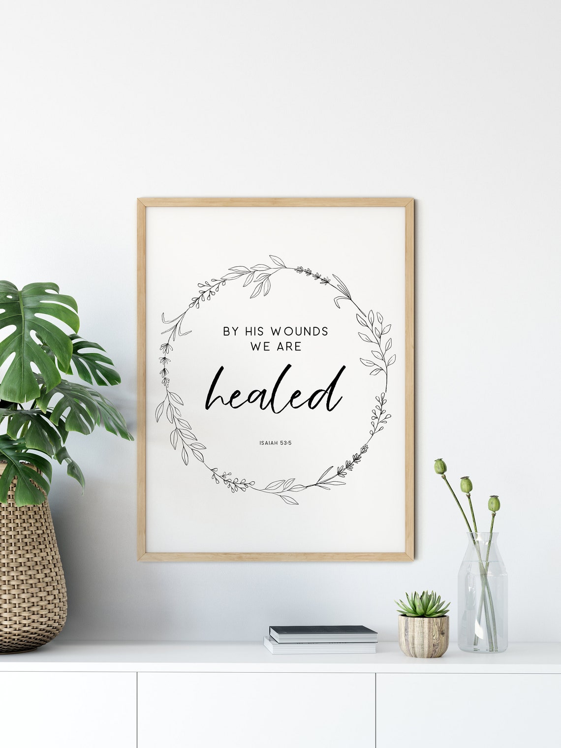 Isaiah 53:5 Bible Verse Wall Art Bible Verse Printable | Etsy