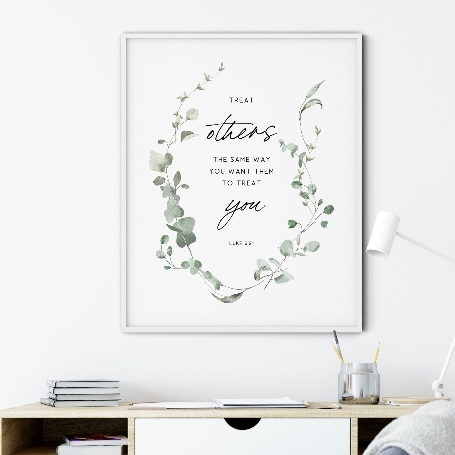 Luke 6:31 Treat Others the Same Way You Want, Bible Verse Wall Art ...