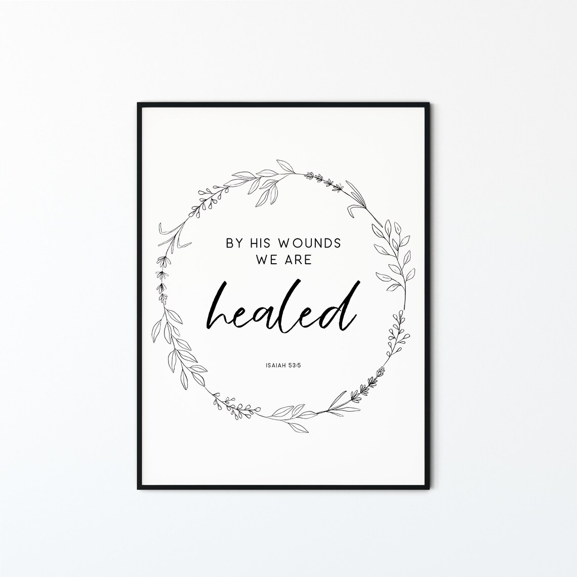 Isaiah 53:5 Bible Verse Wall Art Bible Verse Printable | Etsy