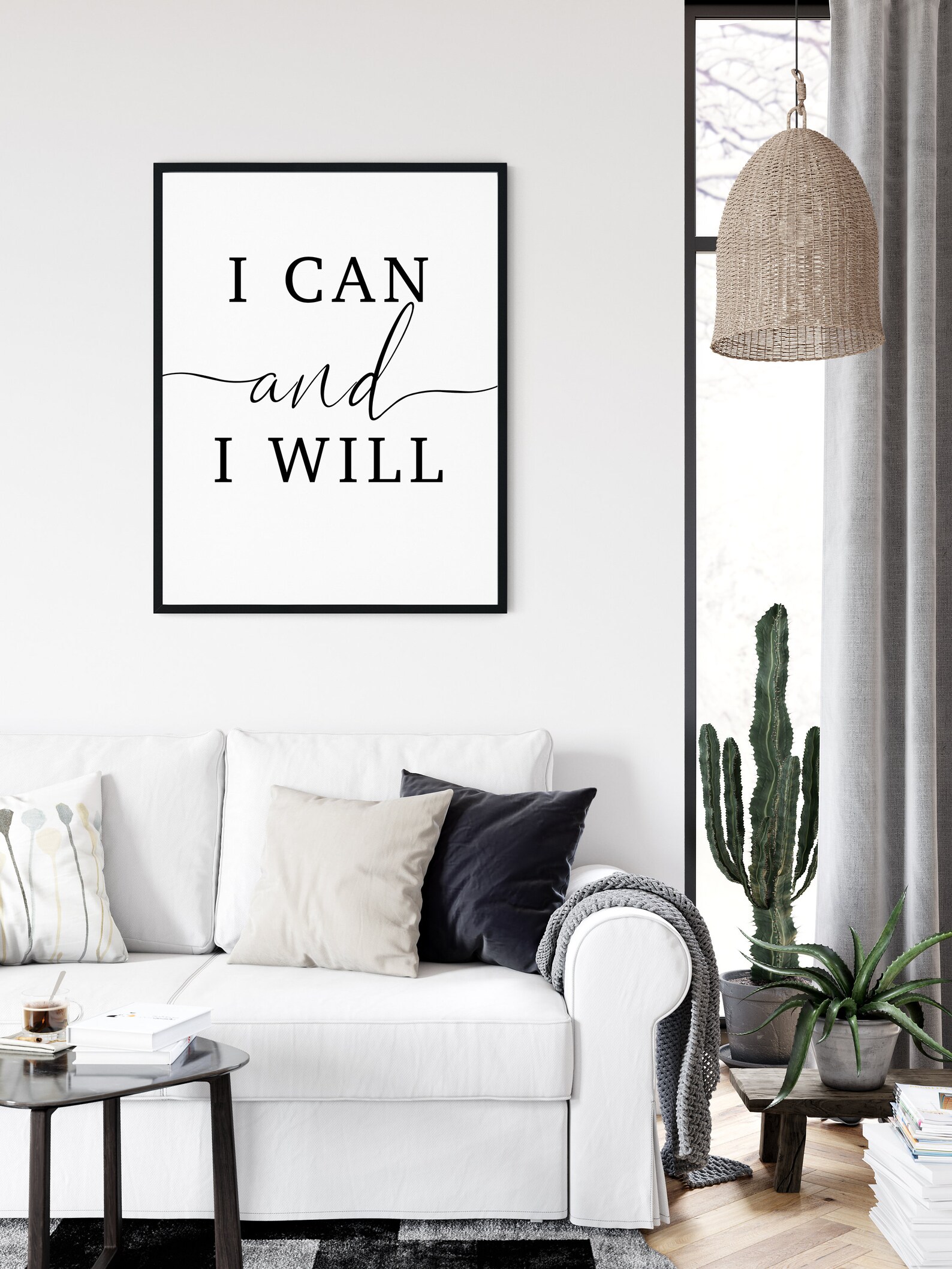I Can and I Will Sign Printable Office Wall Decor Desk Decor | Etsy