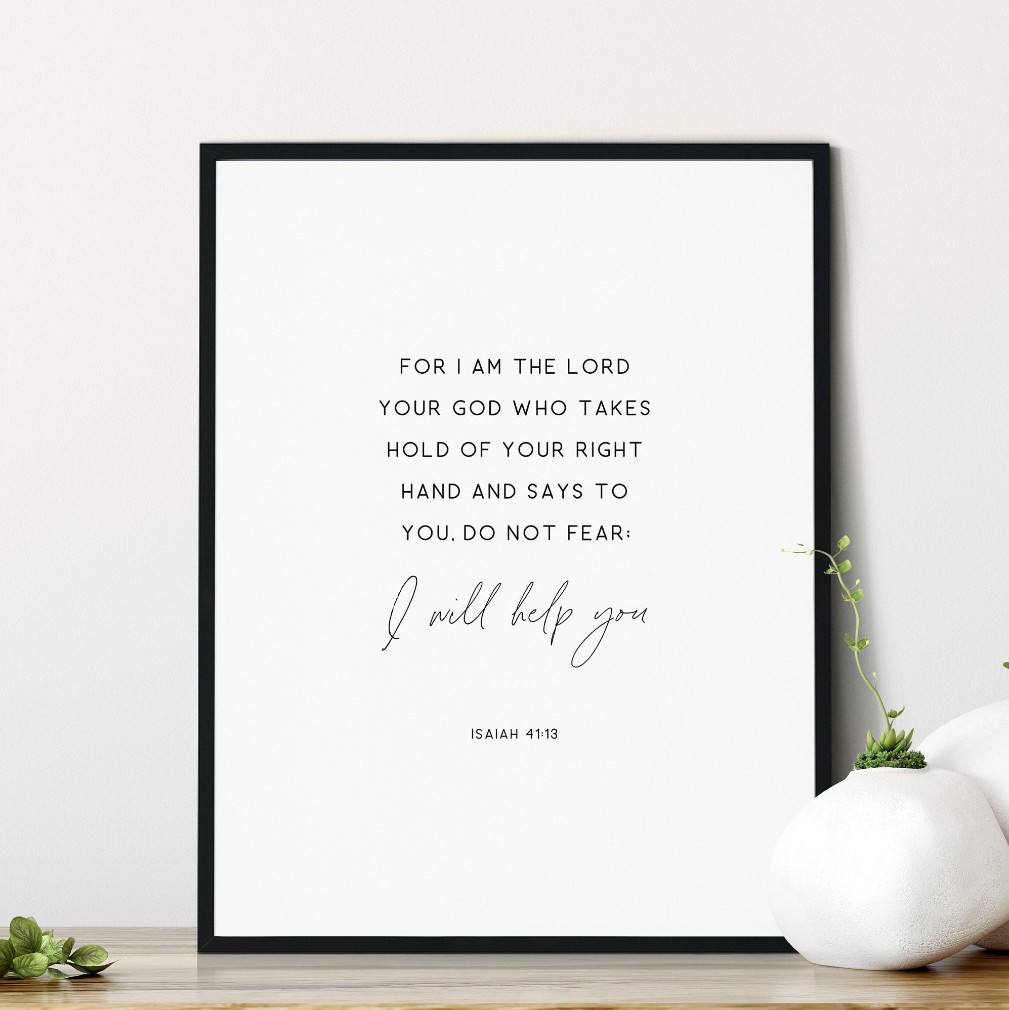 Jesaja 41:13 Ich werde Ihnen helfen, moderne christliche Schrift ...