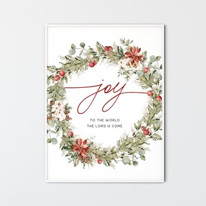 Joy to the World the Lord is Come, Christmas Christian Wall Art ...