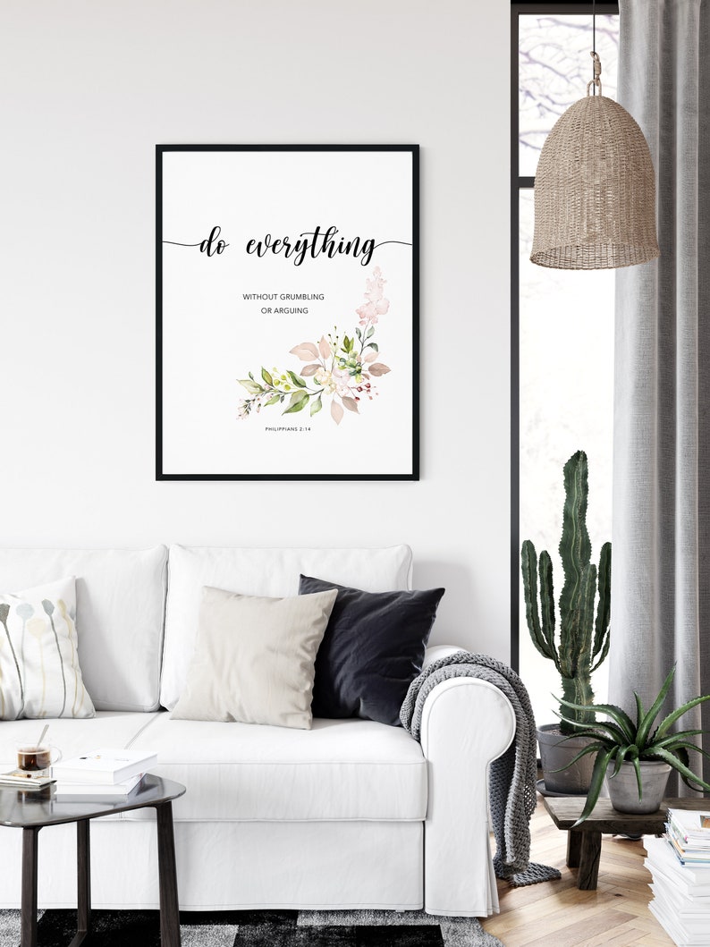 Philippians 2:14,bible Verse Wall Art, Printable Wall Art, Scripture ...