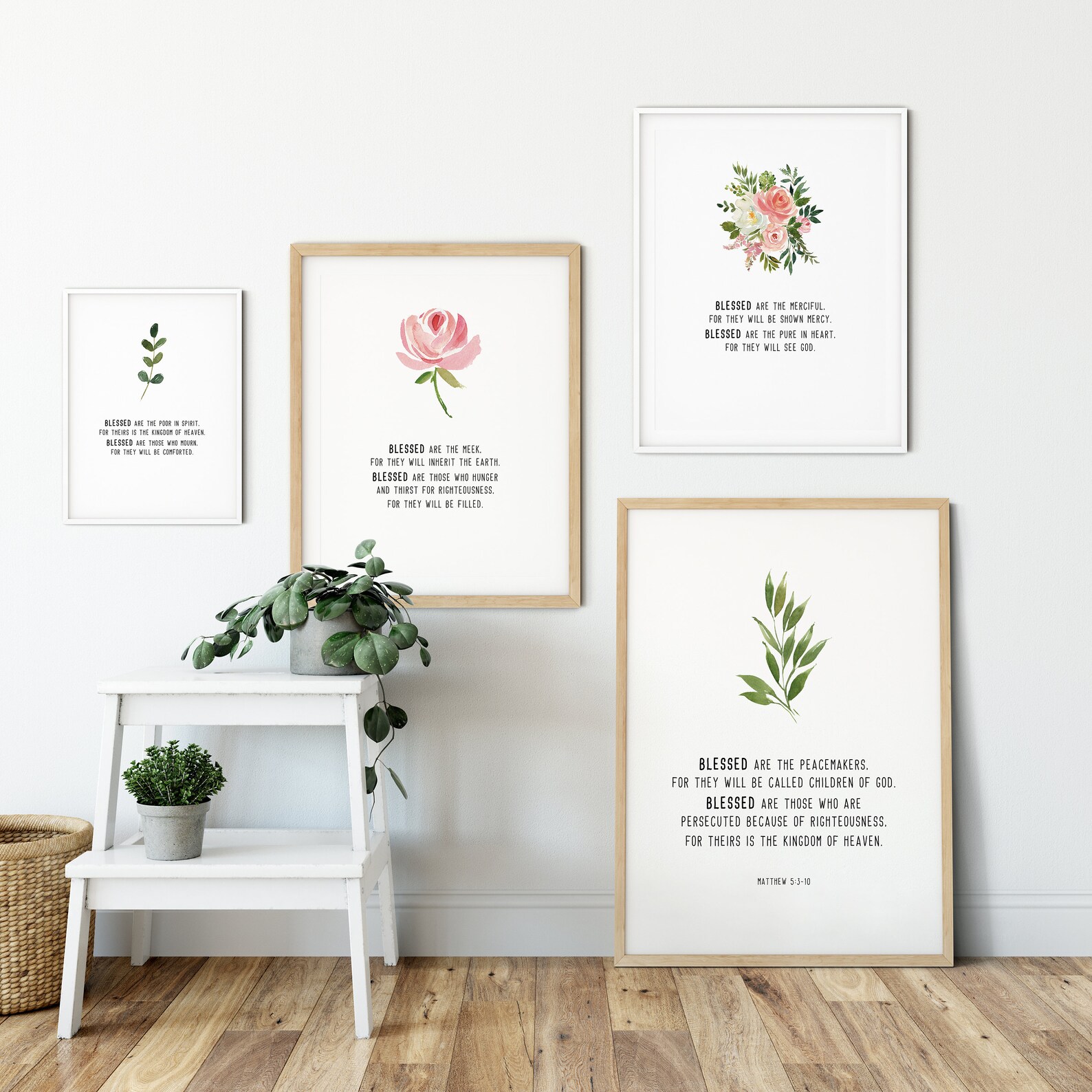 Beatitudes Bundle Beatitudes Printable Set of 4 Bible Verse - Etsy