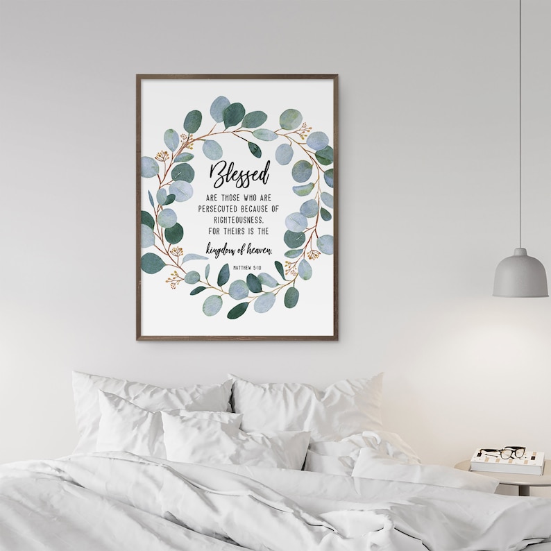 Matthew 5:10 Bible Verse Wall Art, Printable Scripture Prints ...