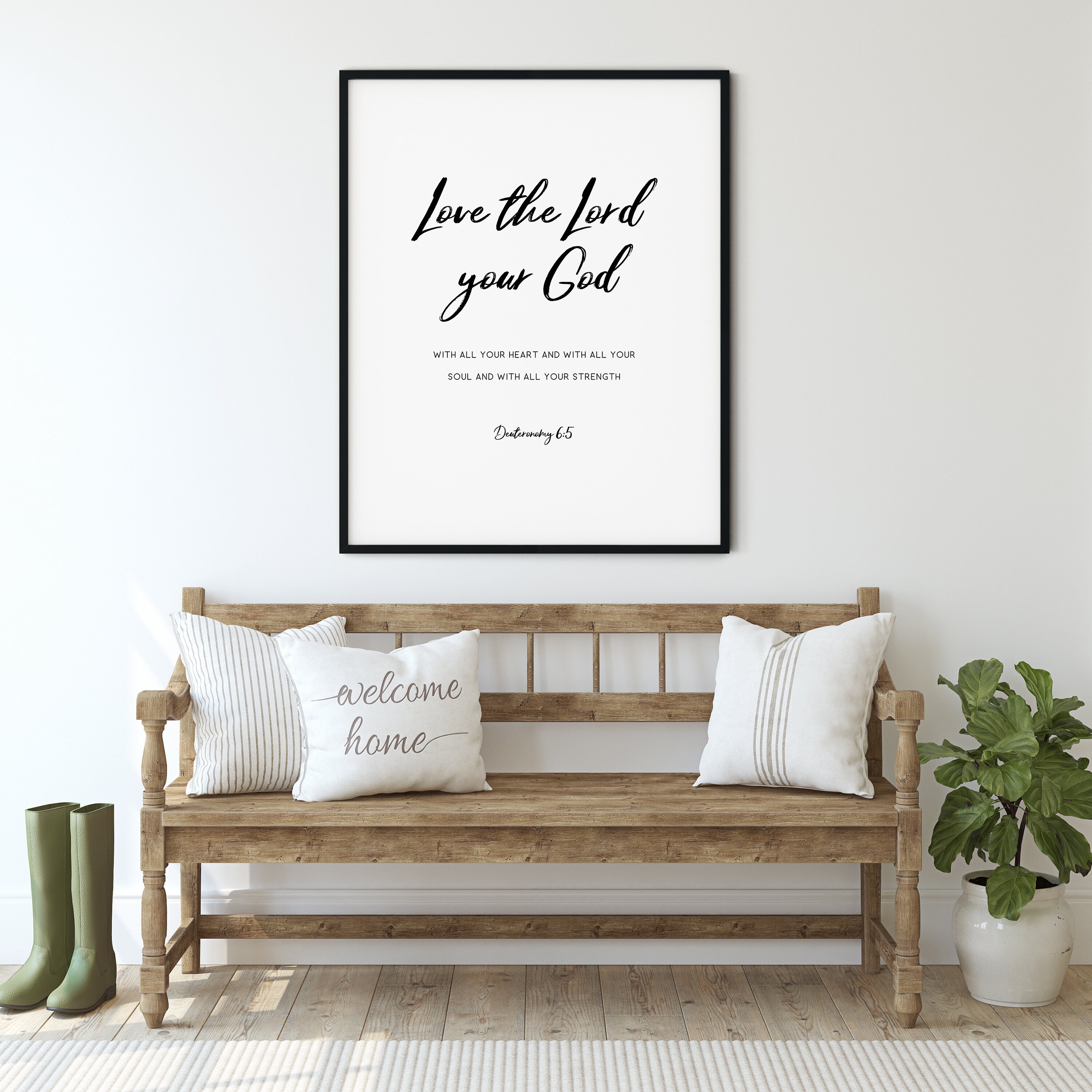 Deuteronomy 6:5 Bible Verse Wall Art Printable Scripture | Etsy