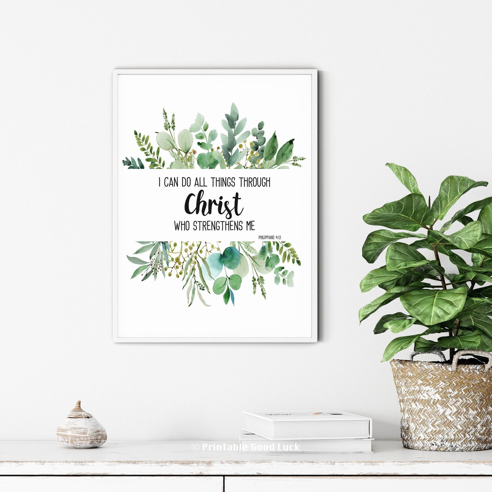 Philippians 4:13 Bible Verse Wall Art I Can Do All Things - Etsy