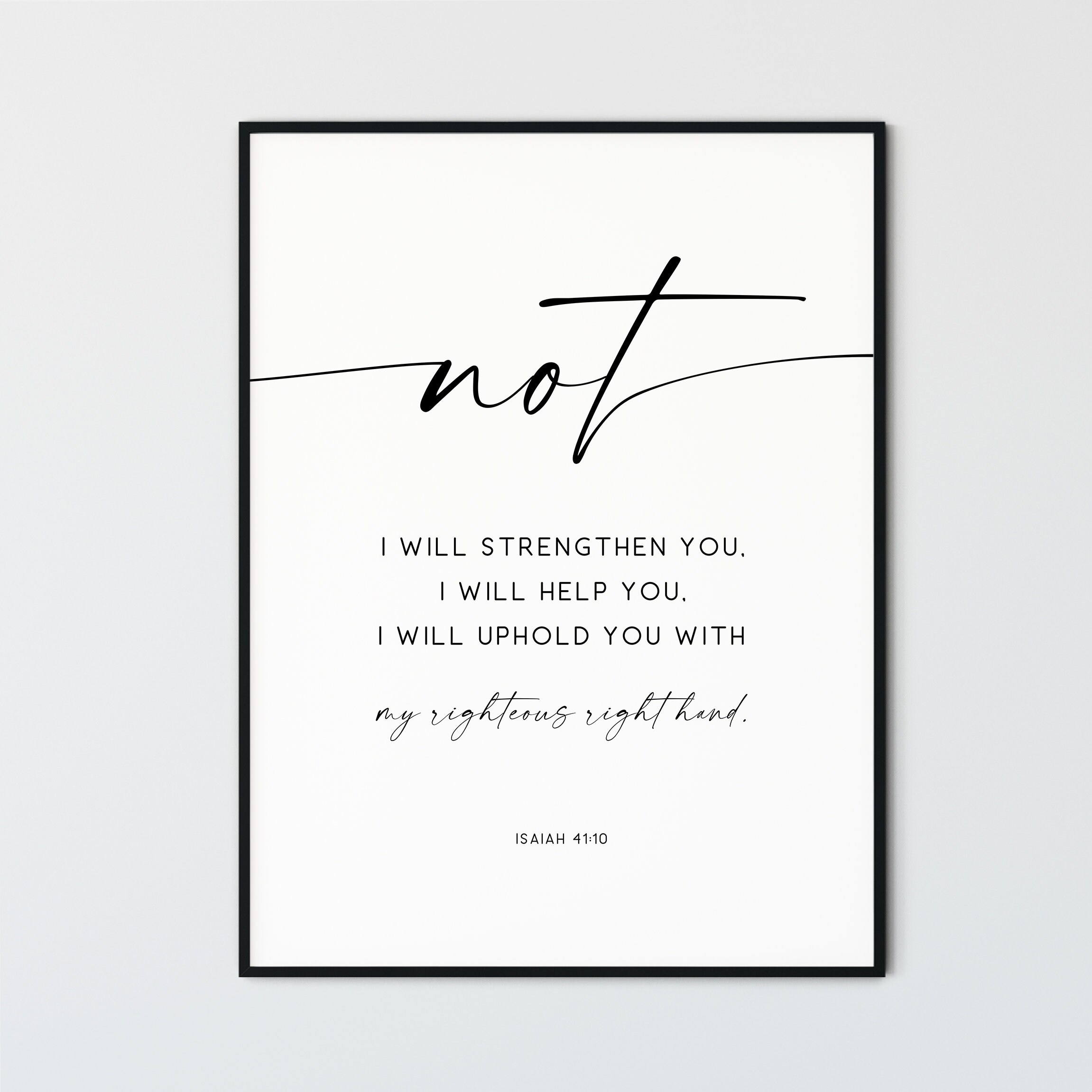 Jesaja 41:10 Bibelvers Wandkunst 2er Set Drucke Moderne | Etsy