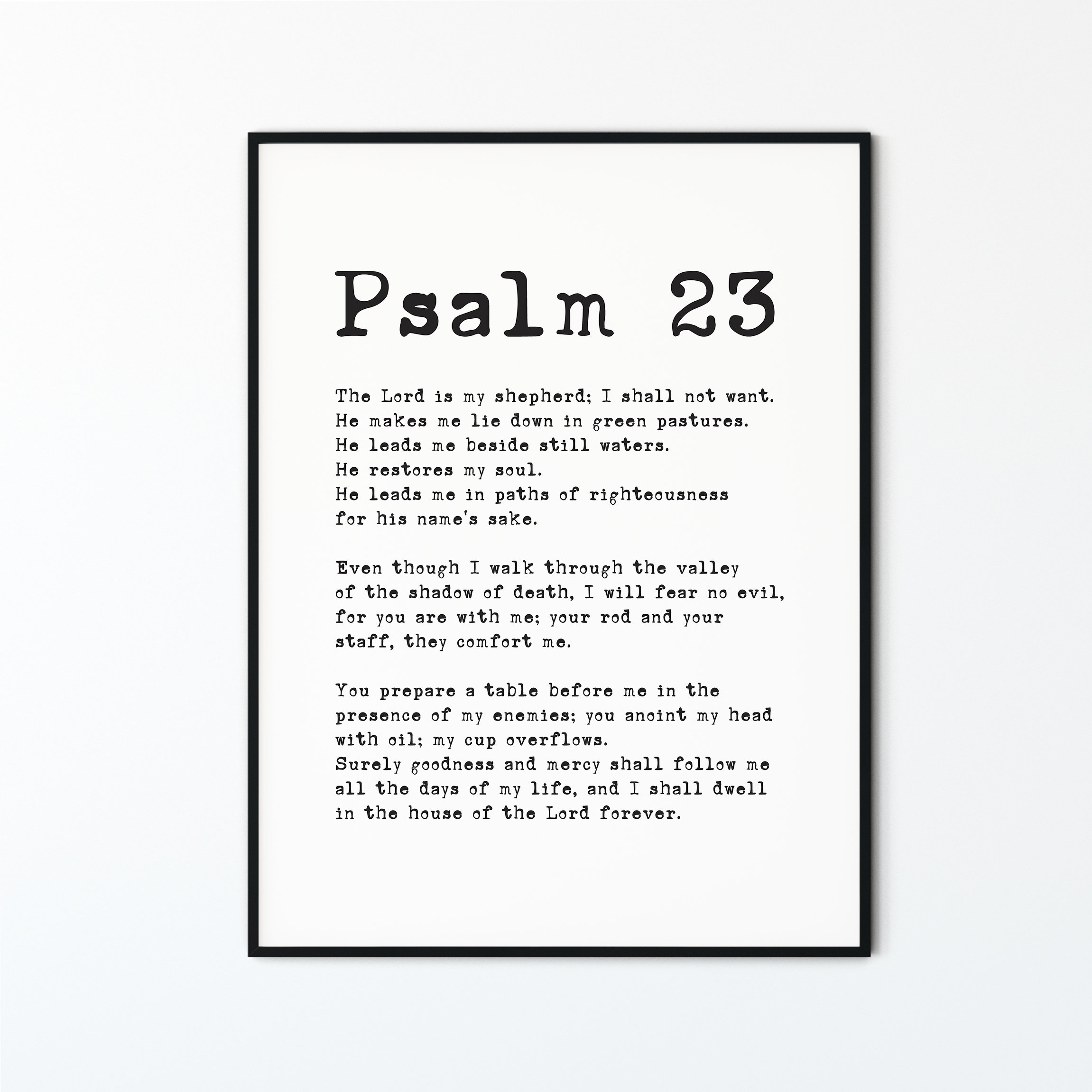 Psalm 23 Bible Verse Wall Art Printable Scripture Prints - Etsy Australia