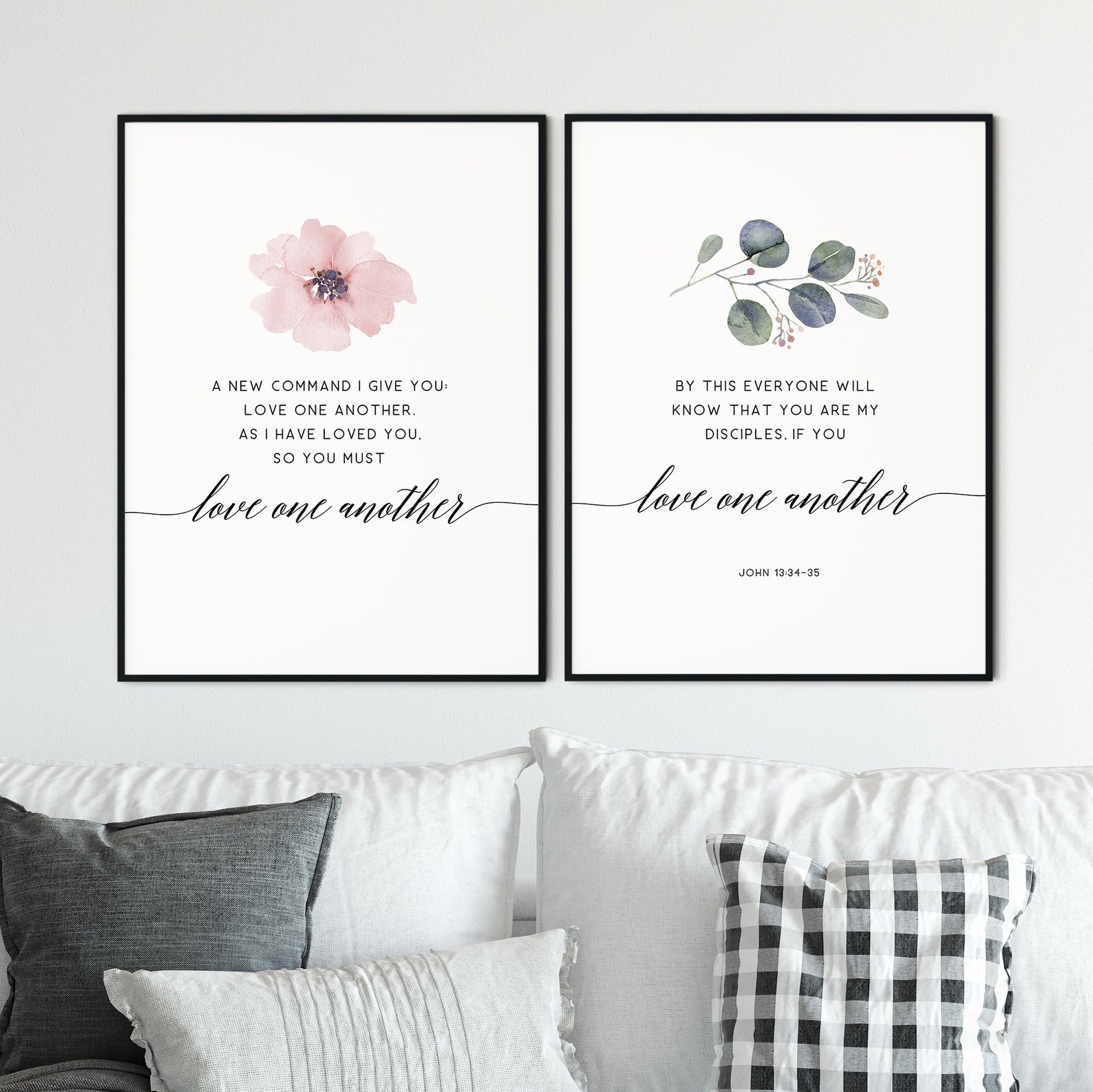 John 13:34-35 Bible Verse Wall Art Printable Christian - Etsy