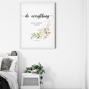 Philippians 2:14,bible Verse Wall Art, Printable Wall Art, Scripture ...
