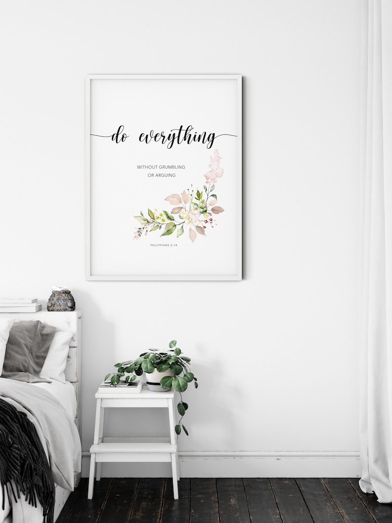 Philippians 2:14,bible Verse Wall Art, Printable Wall Art, Scripture ...