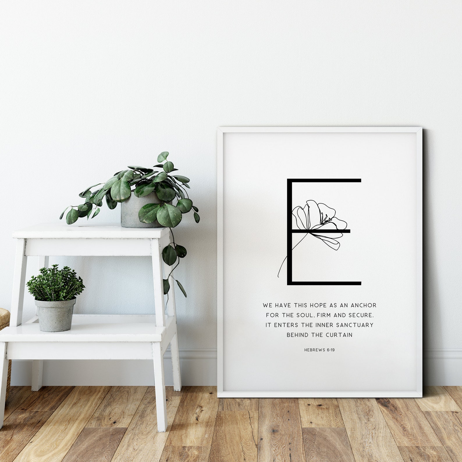 HOPE Bible Verse Prints Set of 4 Modern Christian Wall Art - Etsy