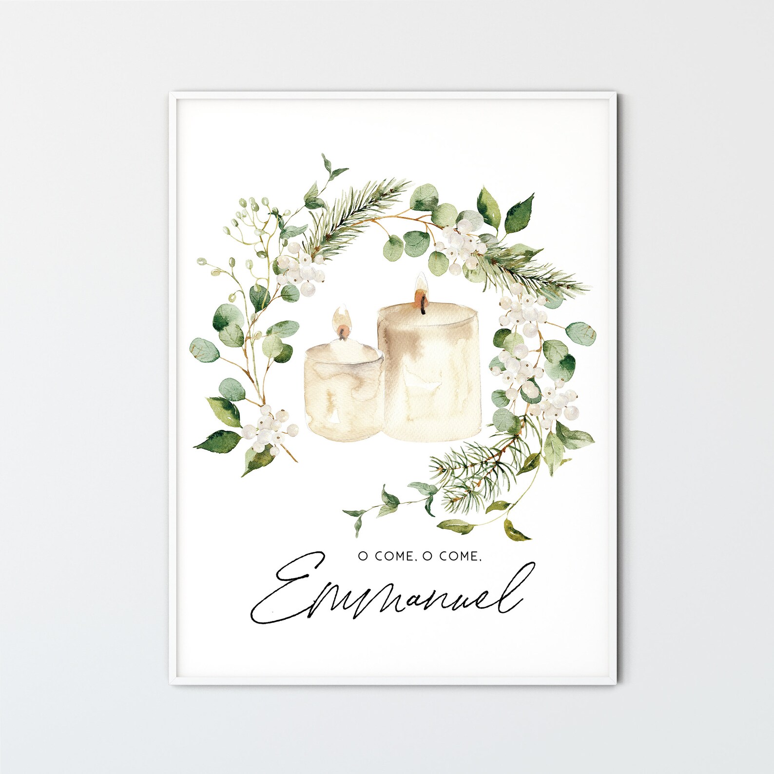 O Come O Come Emmanuel Christmas Wall Art Holiday Christian - Etsy