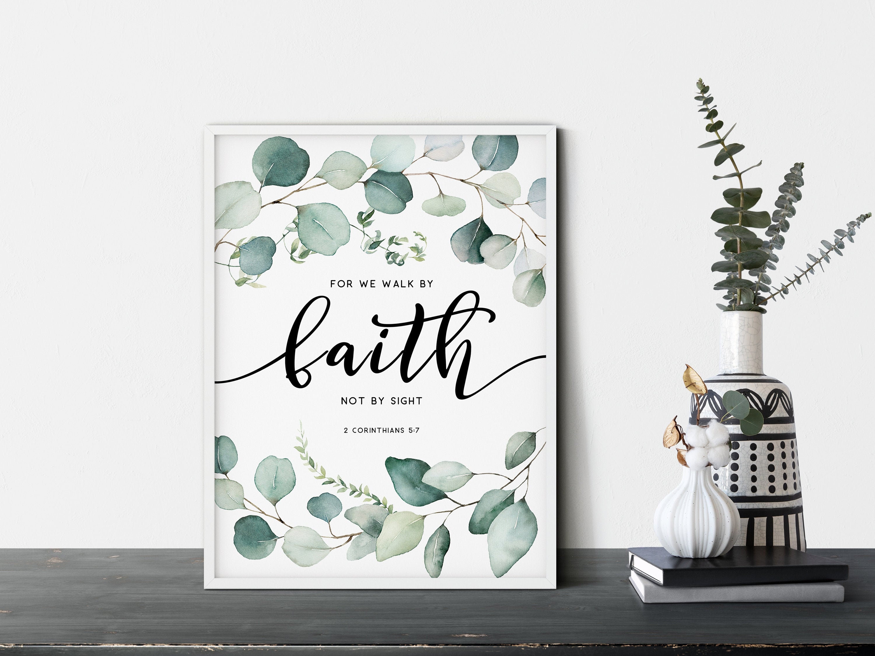 2 Corinthians 5:7 KJV Bible Verse Wall Art Bible Verse Prints | Etsy