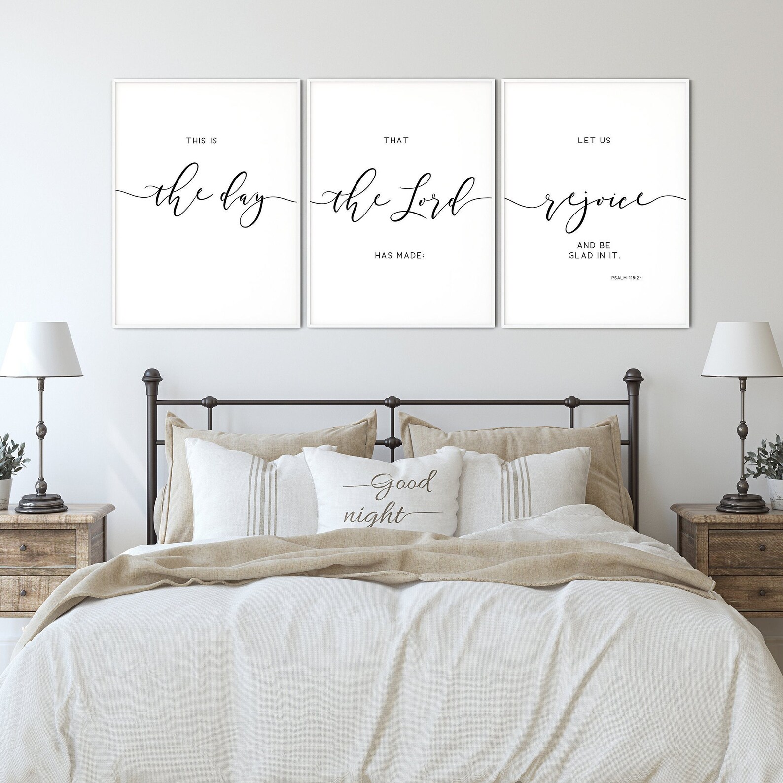 Psalm 118:24 Bible Verse Wall Art Set of 3 Prints Modern | Etsy