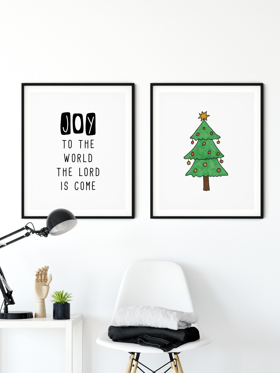 Joy to the World Printable Art Set of 3 Christmas Printable - Etsy