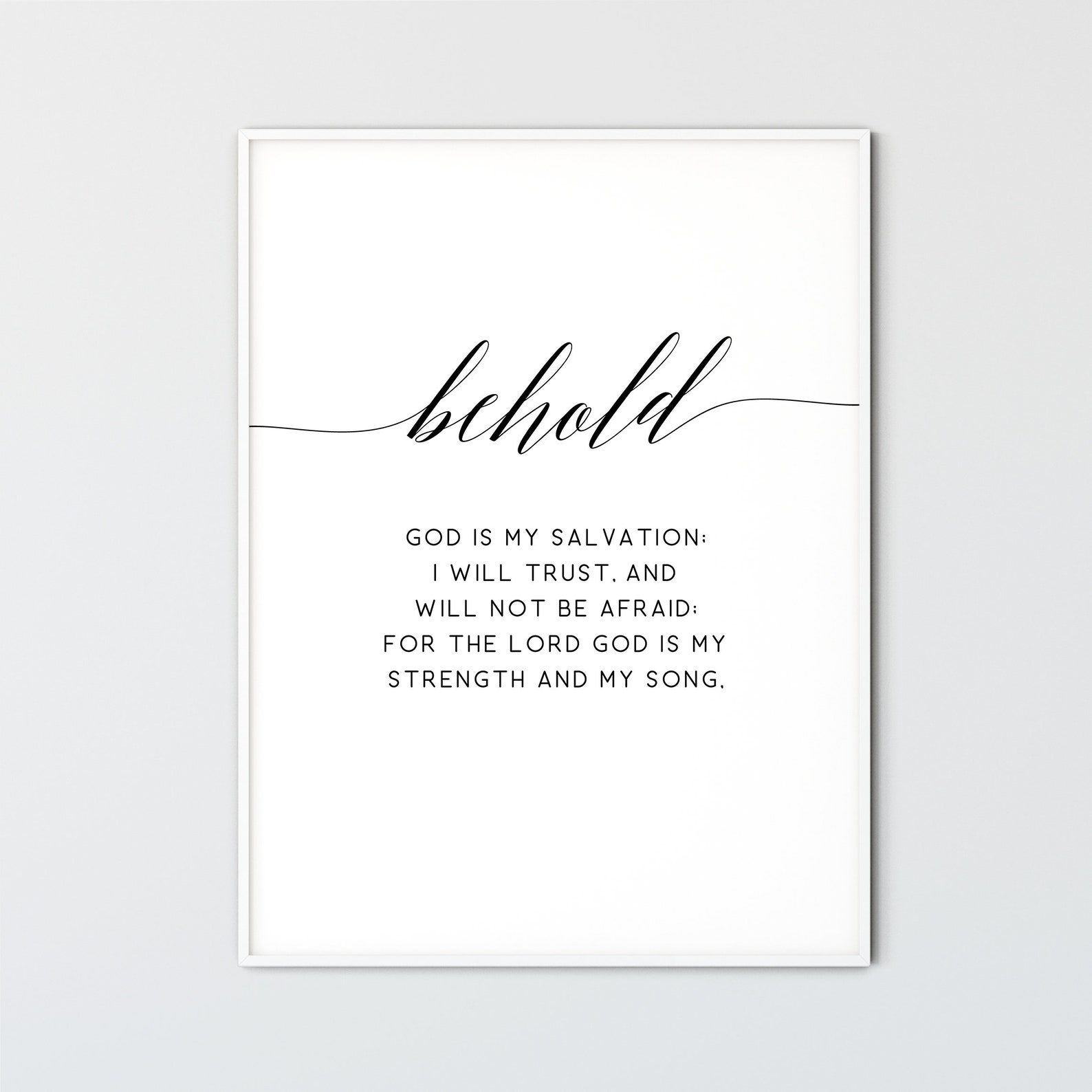 Isaiah 12:2-3 Bible Verse Wall Art Set of 2 Prints Modern - Etsy