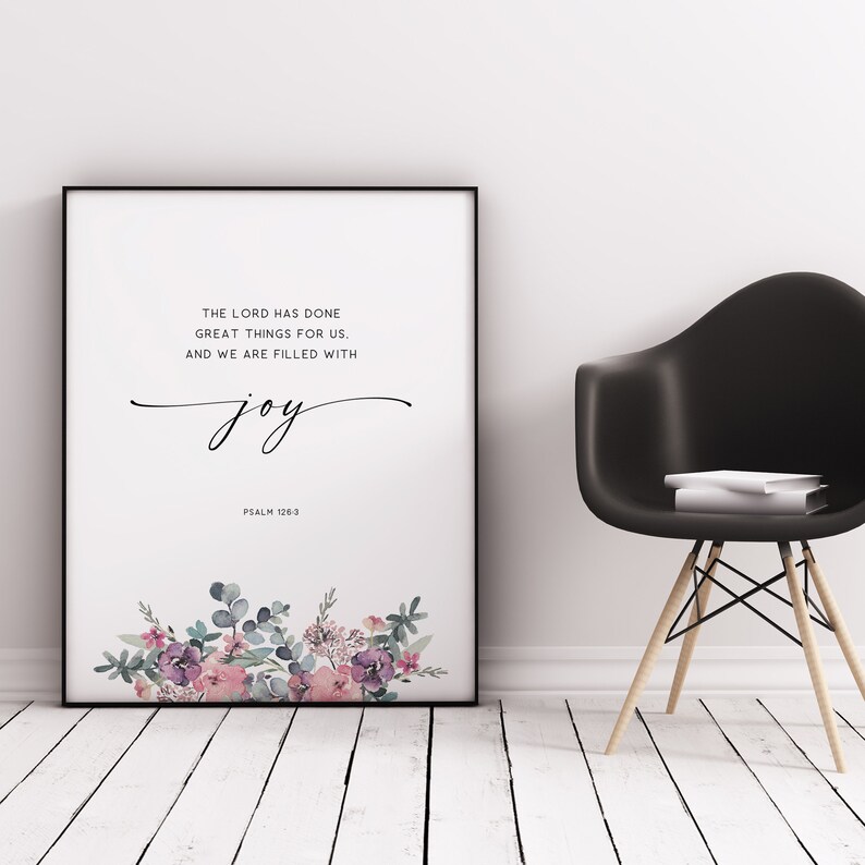 Psalm 126:3 Bible Verse Print Scripture Wall Art Christian | Etsy