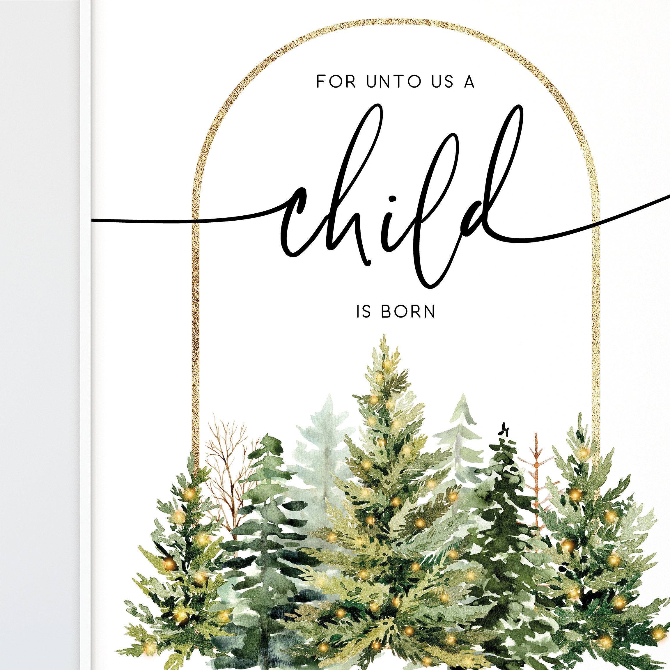 Isaiah 9:6 Christian Christmas Printable Wall Art Scripture Home Decor ...