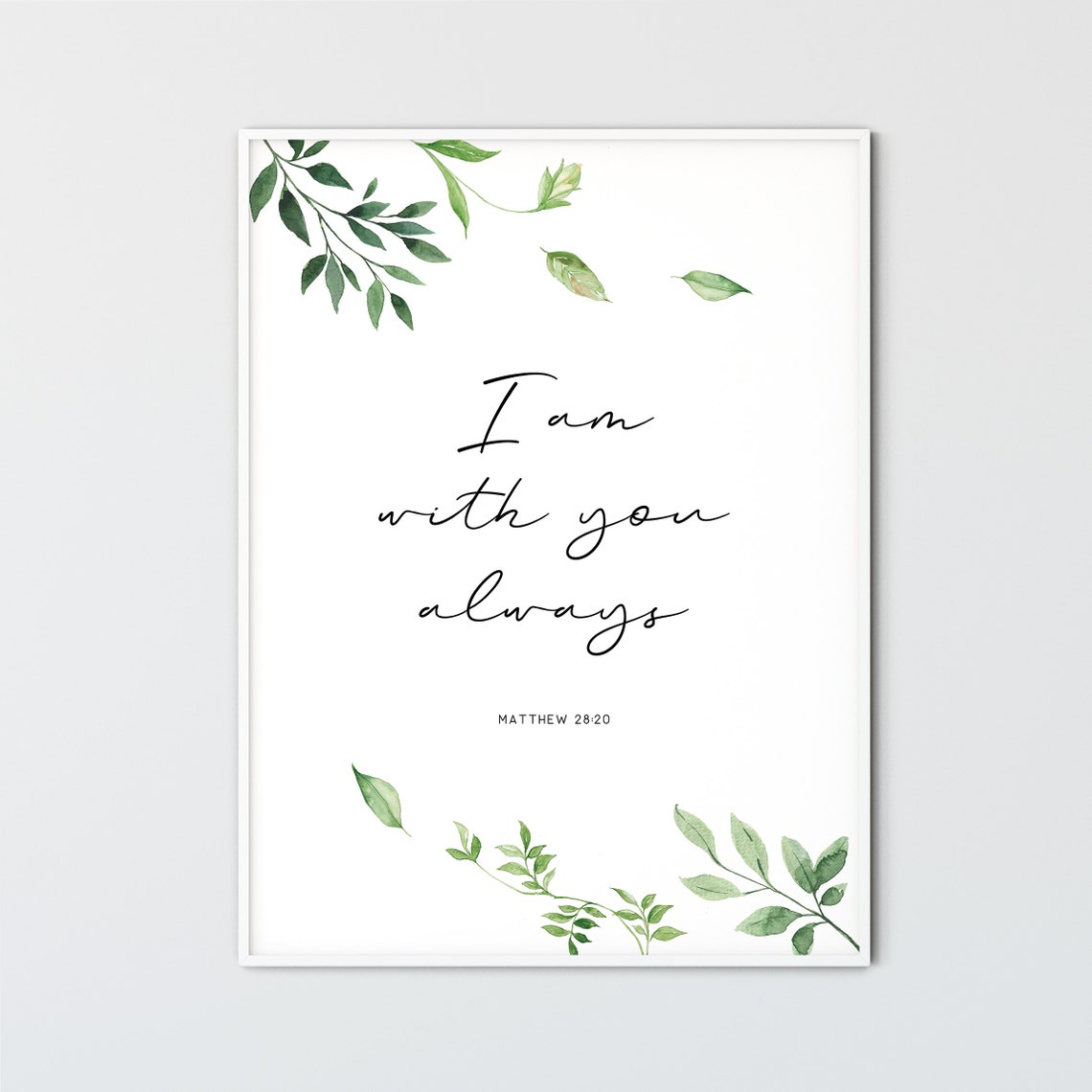 Matthew 28:20 Bible Verse Wall Art Scripture Wall Art - Etsy