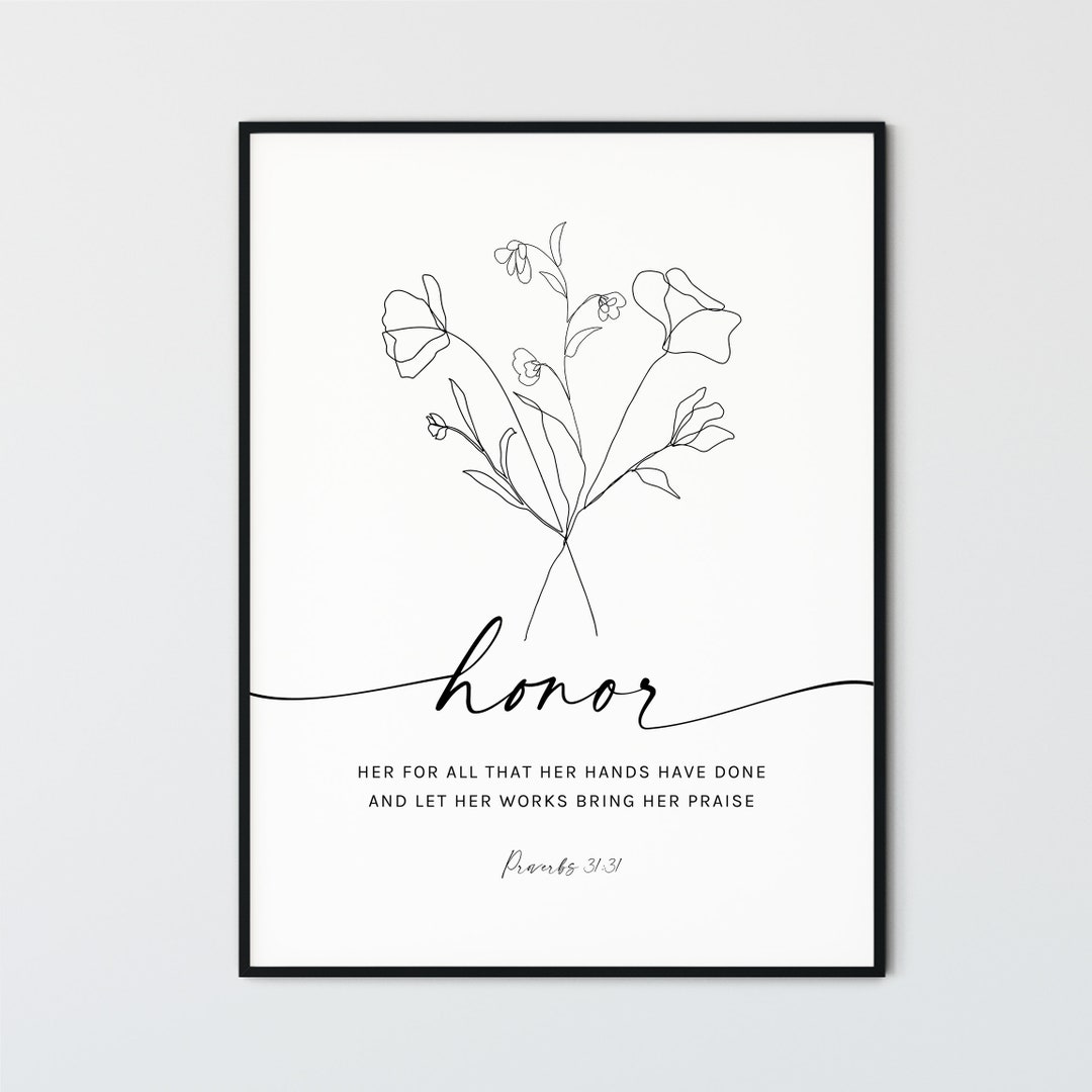 Proverbs 31:31 Bible Verse Wall Art | Mother's Day Scripture Wall Art ...