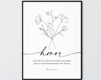 Proverbs 31 Wall Art for Christian Women Home Decor Bible Verse ...