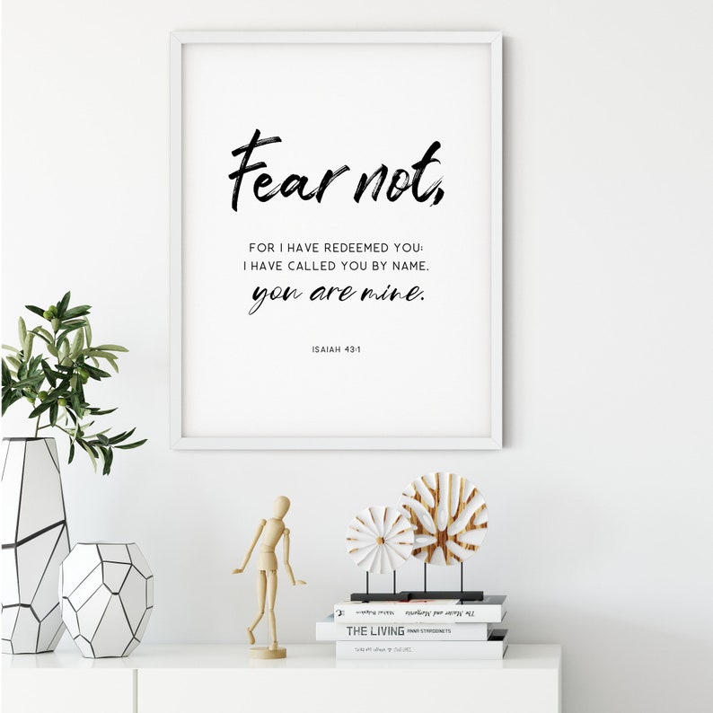 Isaiah 43:1 Bible Verse Wall Art Modern Minimalist Christian | Etsy