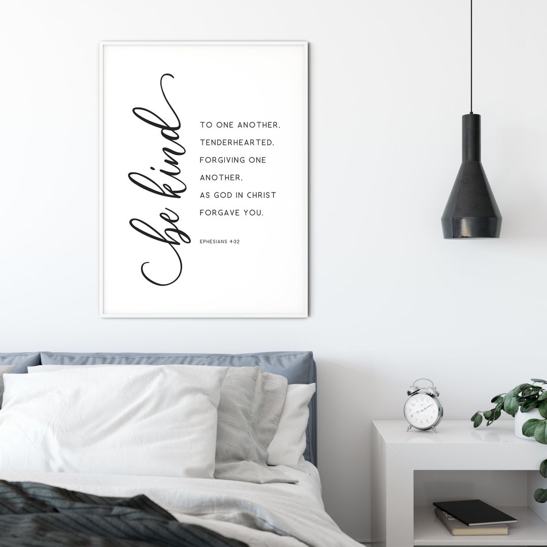Ephesians 4:32, Modern Christian Wall Art, Bible Verse Print ...