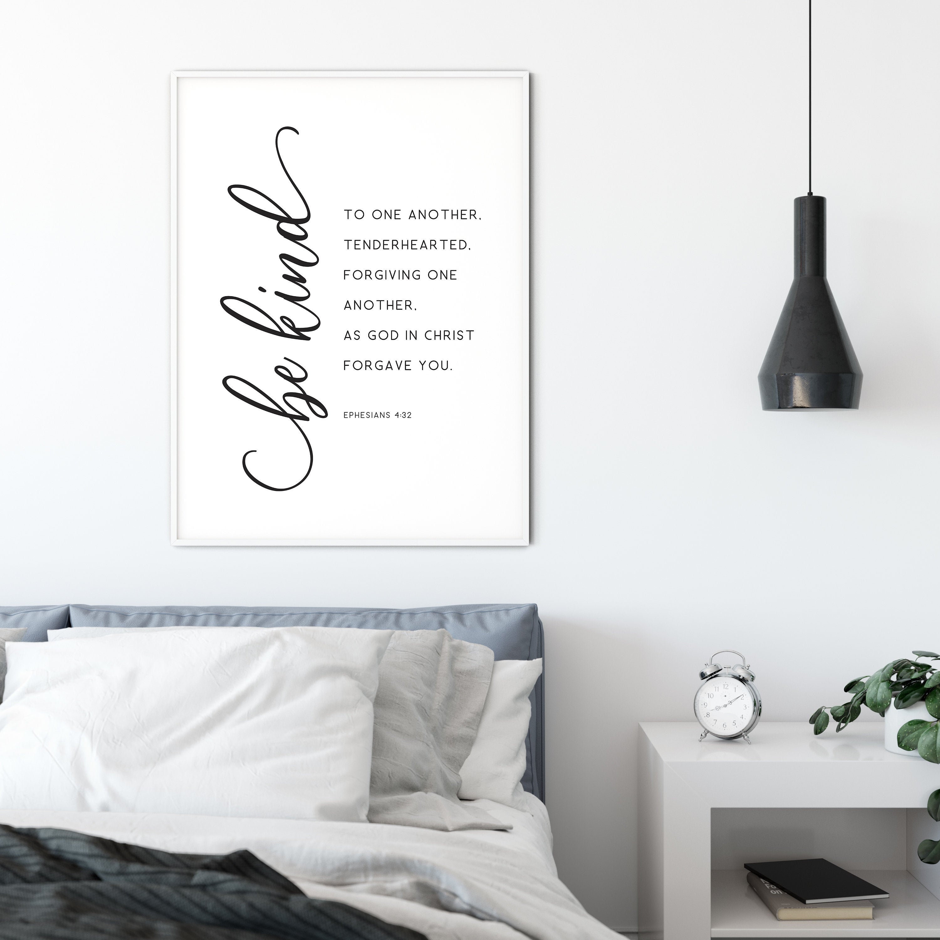 Ephesians 4:32 Modern Christian Wall Art Bible Verse Print | Etsy