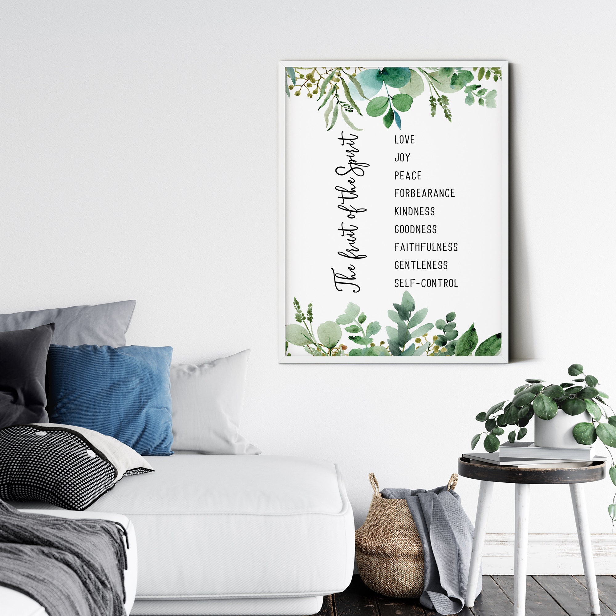 Galatians 5:22-23 Printable Bible Verse Wall Art The fruit of | Etsy