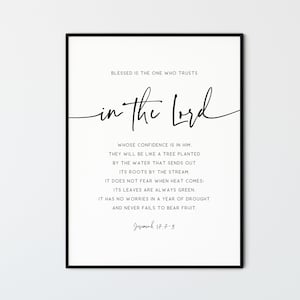 Trust in the Lord Bible Verse Wall Art Set of 2, Modern Scripture Quote ...