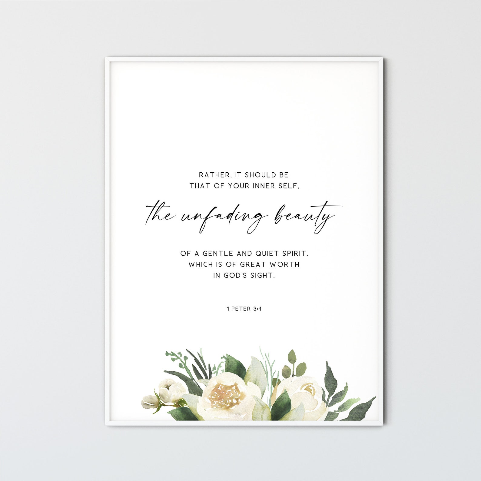 1 Peter 3:3-4 Bible Verse Wall Art Set of 2 Prints Scripture - Etsy