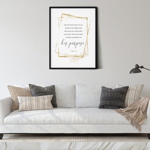 Romans 8:28 Bible Verse Wall Art Printable Wall Art Minimalist ...