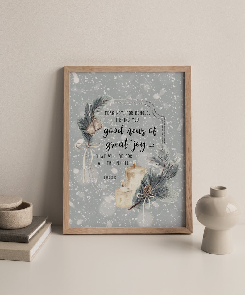 Luke 2:10 Printable Christian Wall Art Bible Verse Wall Art - Etsy