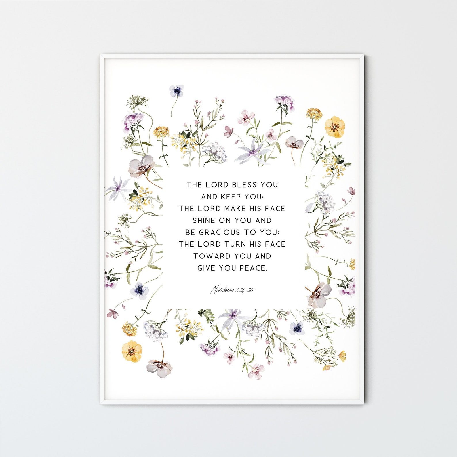 Numbers 6:24-26 the Lord Bless You Christian Wall Art | Etsy