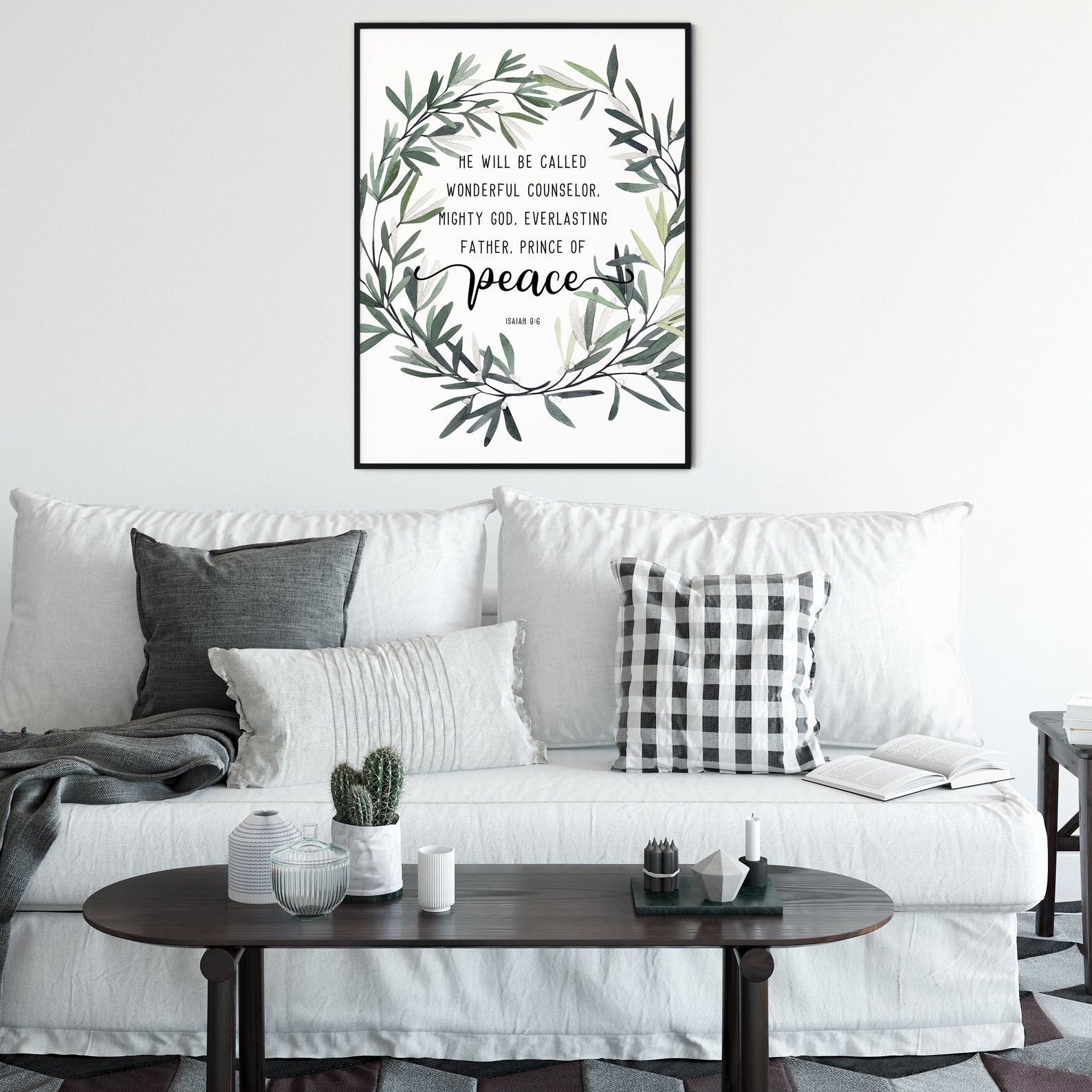 Isaiah 9:6 Christian Wall Art Bible Verse Wall Art Christmas - Etsy