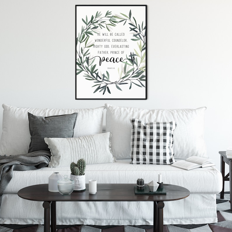 Isaiah 9:6 Christian Wall Art Bible Verse Wall Art Christmas - Etsy