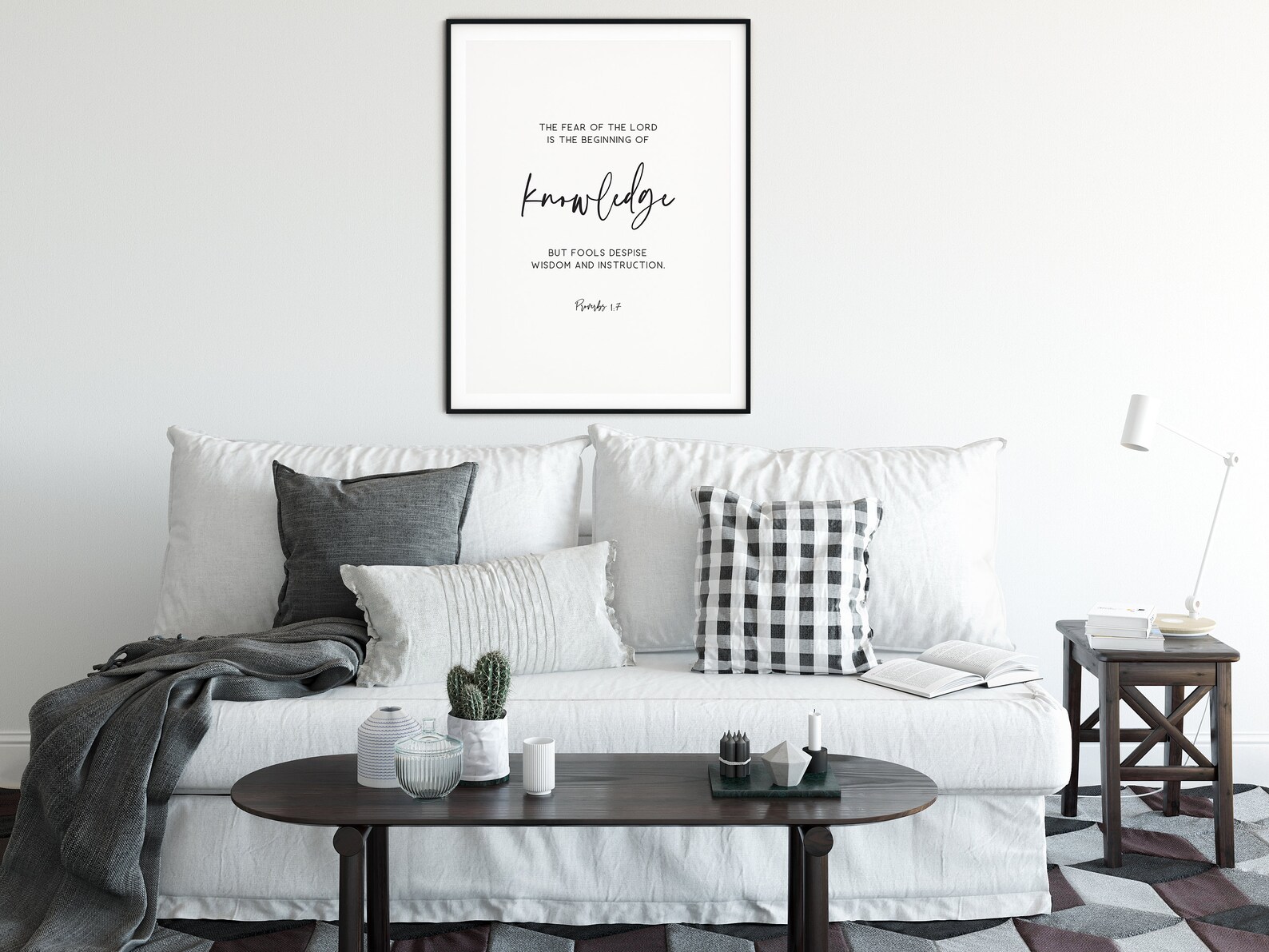 Proverbs 1:7 Bible Verse Wall Art Printable Christian Wall - Etsy