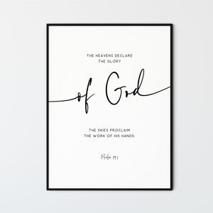 Bible Verse Wall Art Set of 2, Modern Scripture Prints Christian ...