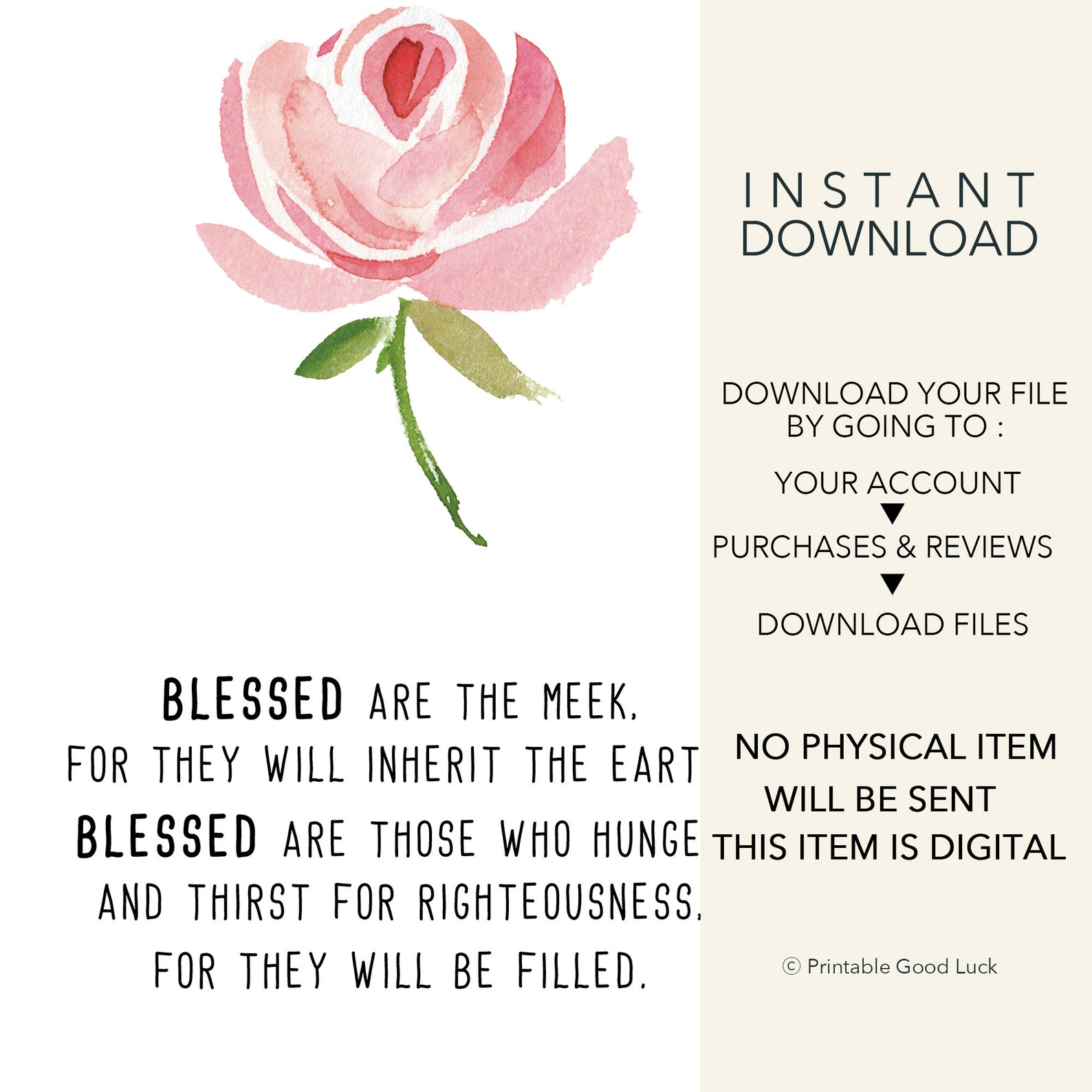 Beatitudes Bundle Beatitudes Printable Set of 4 Bible Verse - Etsy