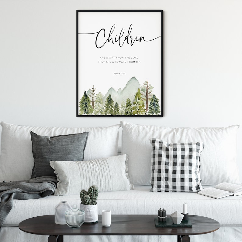 Psalm 127:3 Children Are A Gift From the Lord, Christian Wall Art ...