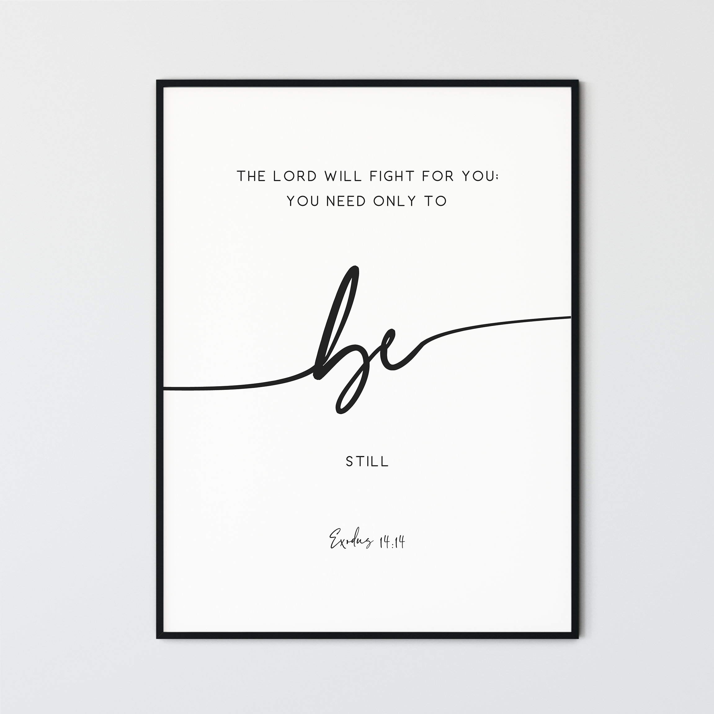 Be Still Bible Verse Wall Art Set of 2 Modern Scripture Quote | Etsy UK