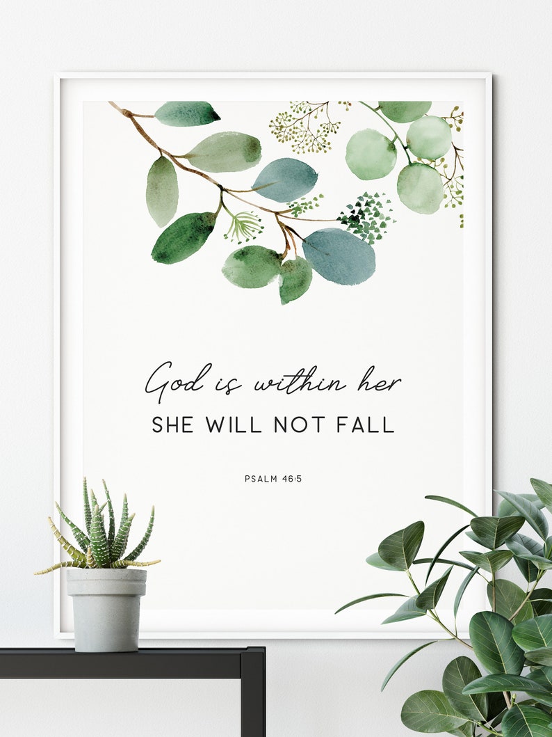 Psalm 46:5 Bible Verse Wall Art Printable Christian Wall Art - Etsy